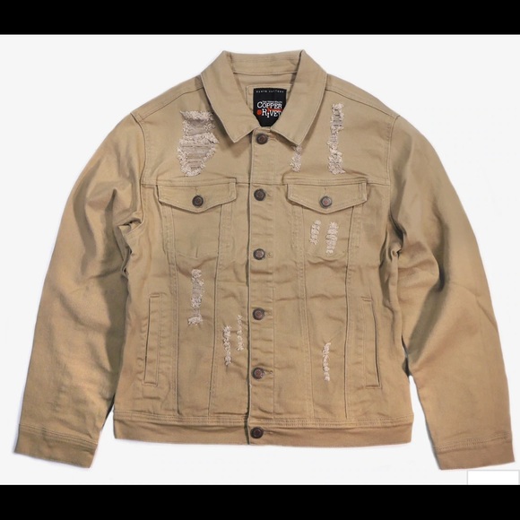Copper Rivet | Jackets & Coats | Copperrivets Khaki Denim Jacket | Poshmark